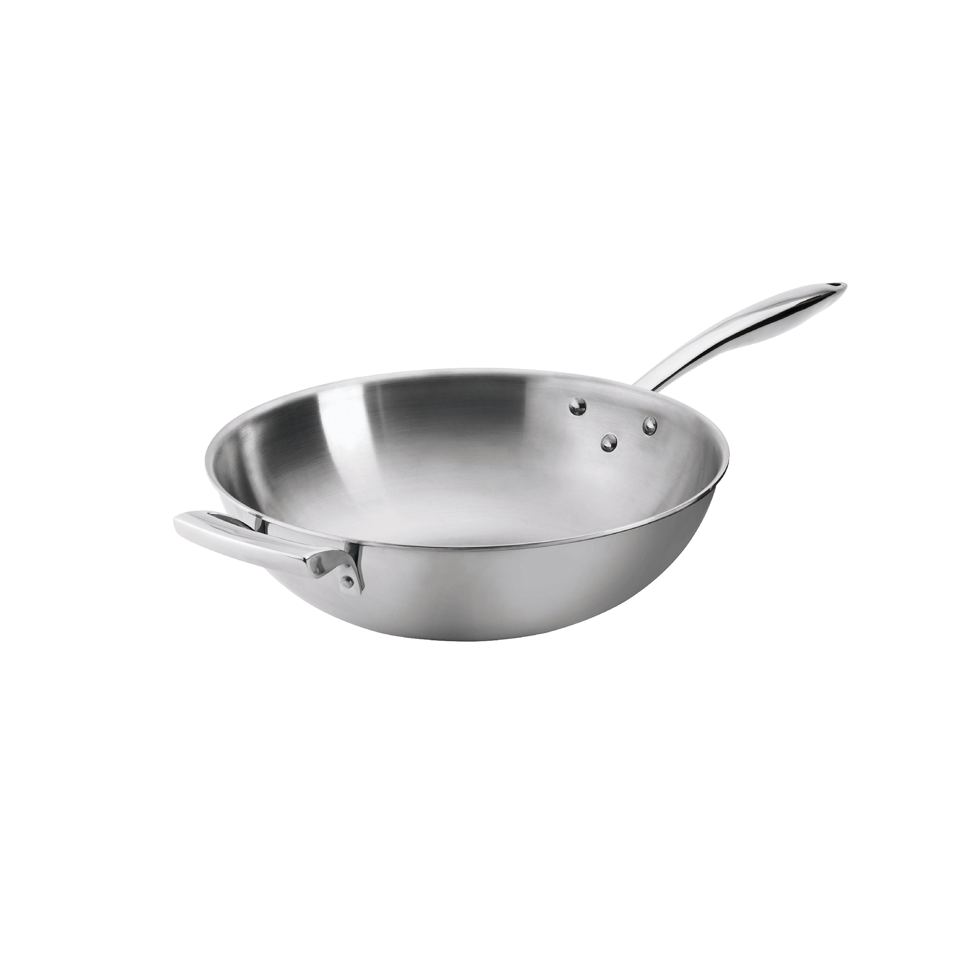 Thermalloy Stainless Steel Wok Pan 12'' - 5724095 ☑️ Canada Food Equipment