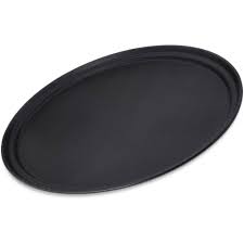 Winco Grip Tray 22"x27"Oval Tray Black - TRH-2722K ☑️ Canada Food Equipment