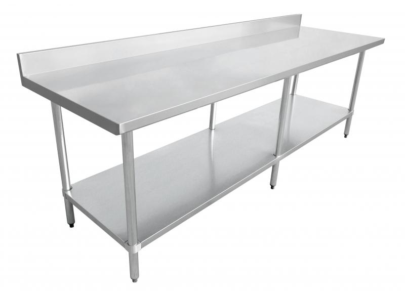 Omcan 30″ x 84″ Stainless Steel Work Table with 4″ Backsplash - 22091 ☑ ...