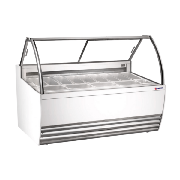69.5″ Gelato Display Showcase (White Exterior) with 13 Pans ☑️ Canada ...
